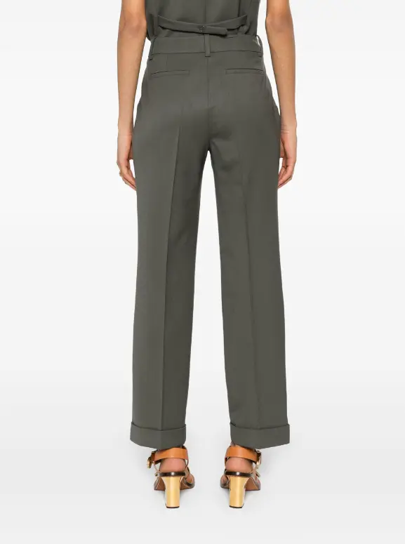 PAROSH Tailored Virgin Wool-blend Trousers