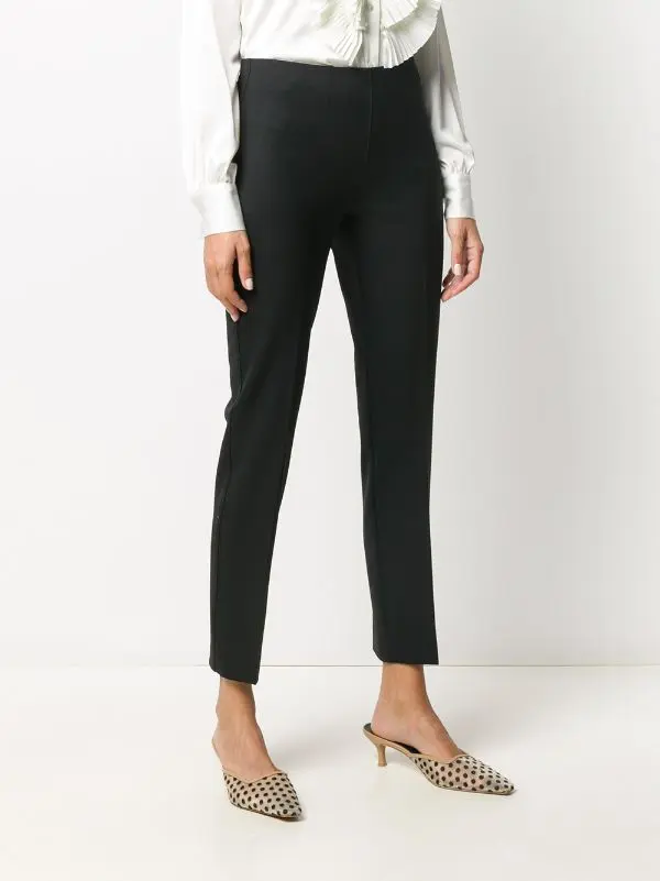 PAROSH Slim Fit Cropped Trousers