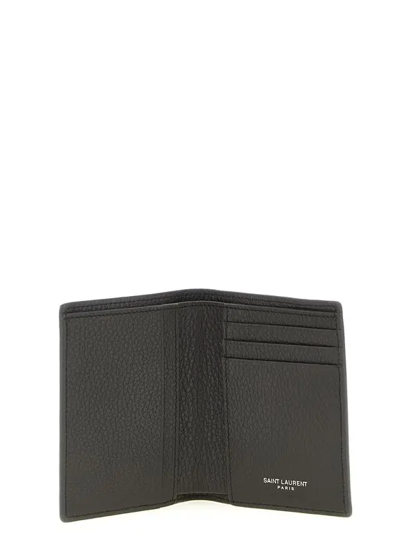 Saint Laurent Tiny Cassandre' Card Holder - Brown