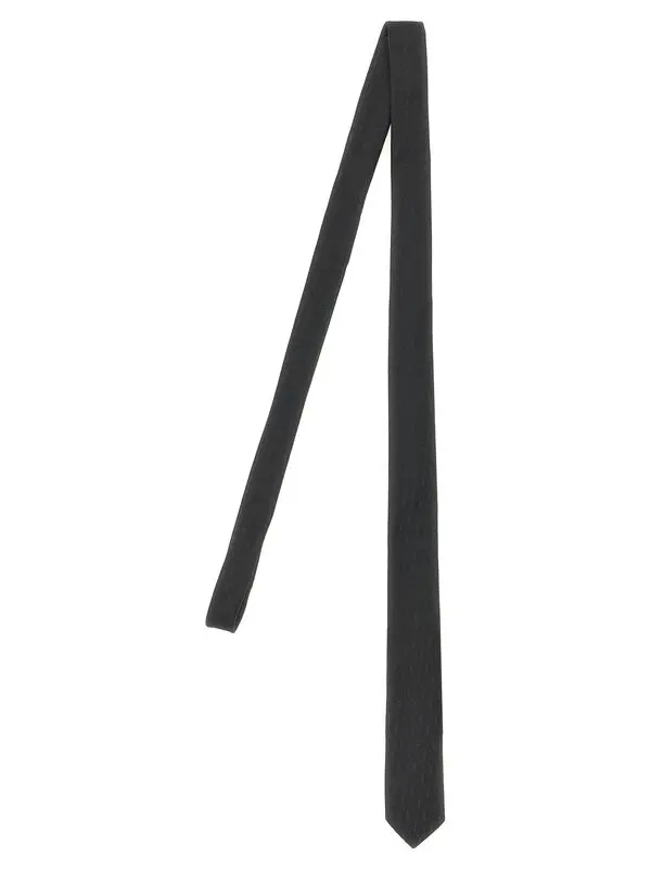 Saint Laurent Monogram Y Tie - Black