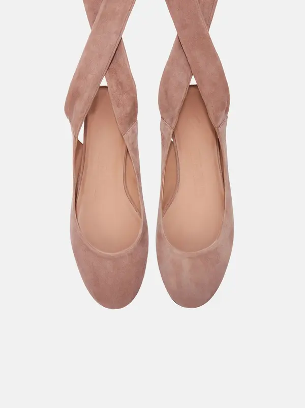 Attico Cloe Ballerina Shoes - Mud