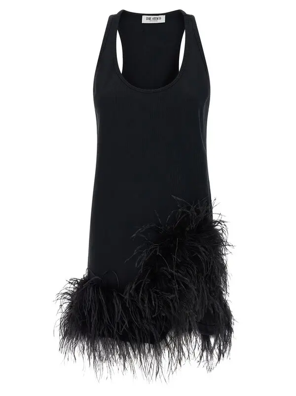 Attico Feather Mini Dress