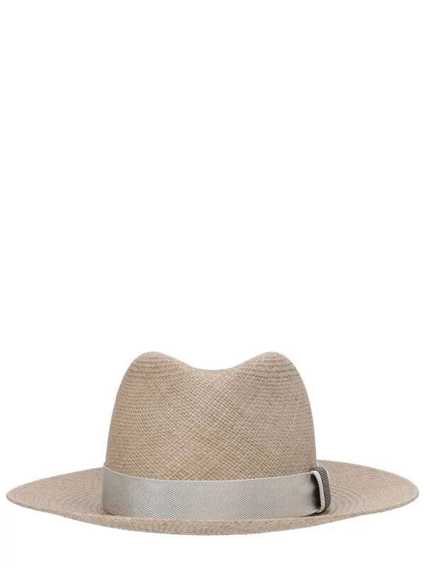 Brunello Cucinelli Straw Fedora - Beige