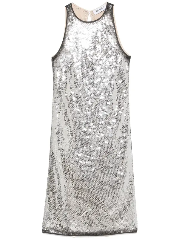 Attico Sequin Embellished Mini Dress - Silver