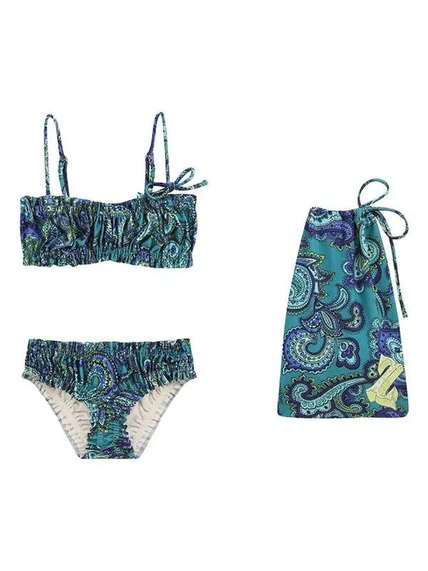 Zimmermann Printed Two-piece Bikini Set - Blue