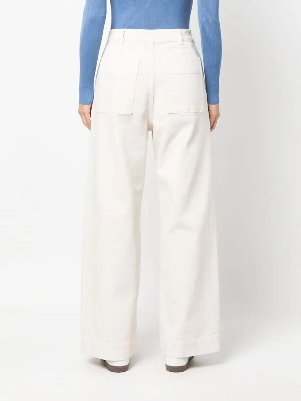 PAROSH High-waisted Trousers With Multiple Pockets