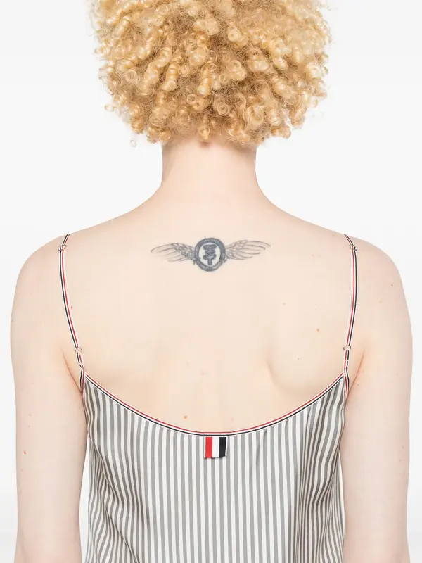 Thom Browne Striped Pleated Minidress