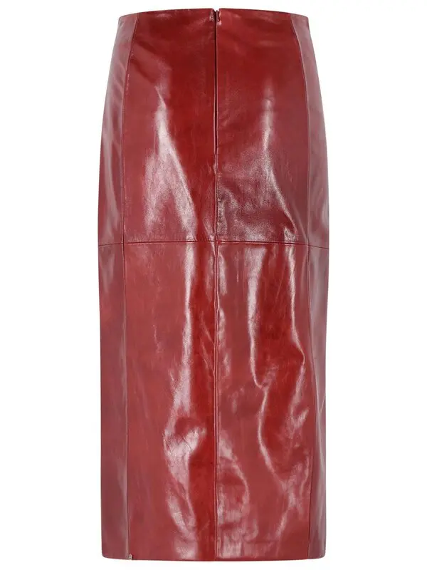 Sportmax Leather Straight Skirt