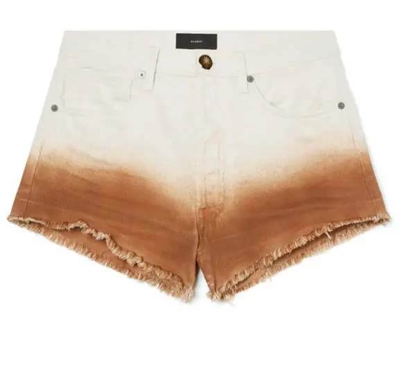 Alanui Shades Of Eden Denim Shorts - Off White