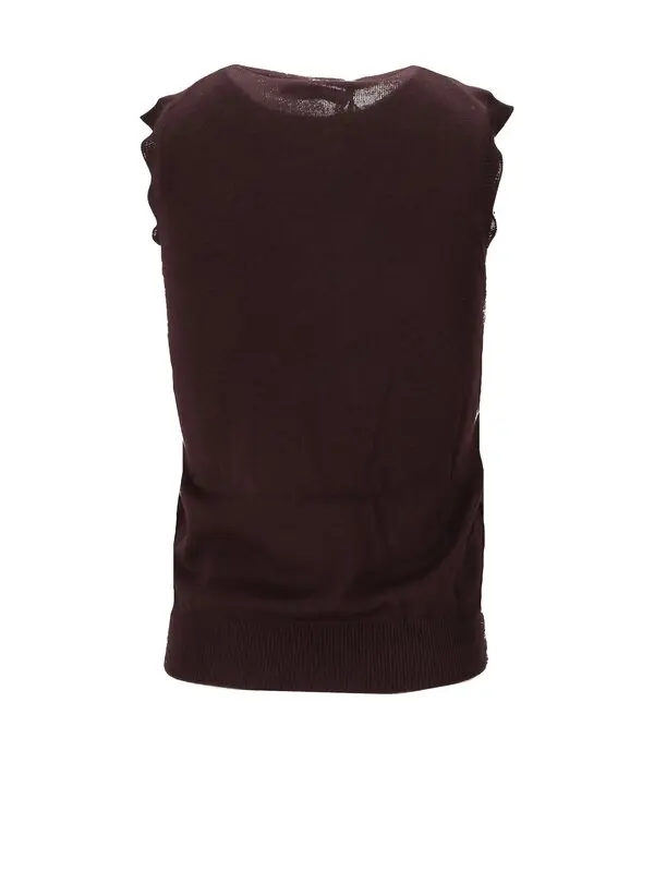 Miu Miu Maglieria Wool Vest - Cacao