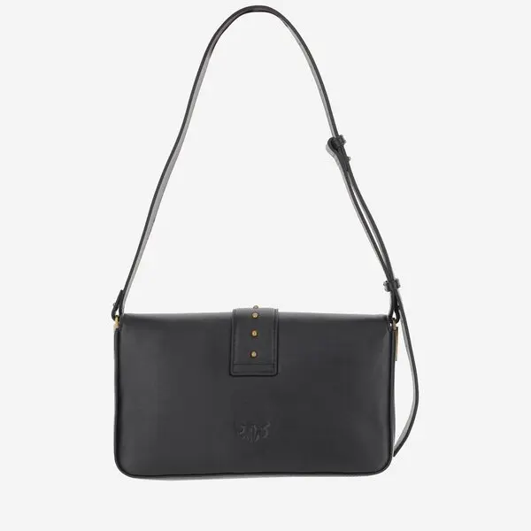 Pinko Leather Shoulder Bag With Logo