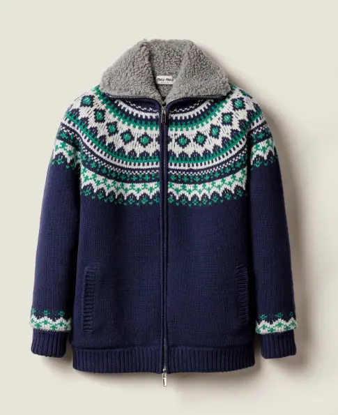 Miu Miu Maglieria Wool Fairisle F.3 - Navy