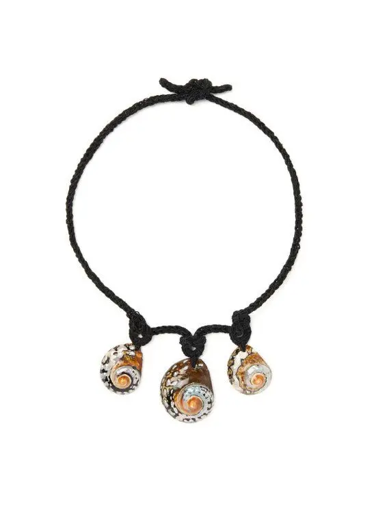 Alanui Shell Pendant Necklace - Black