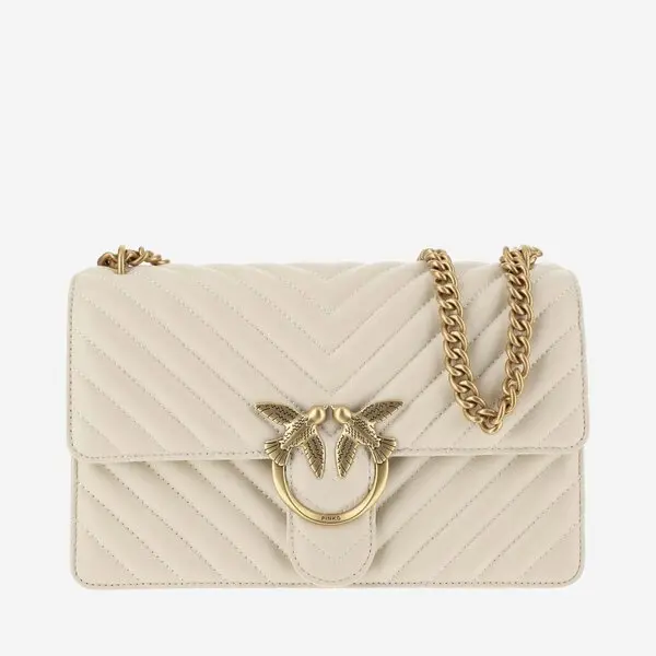 Pinko Love One Classic Shoulder Bag - White