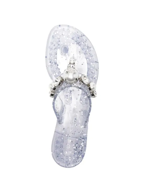 Casadei Embellished Thong Sandals - Silver