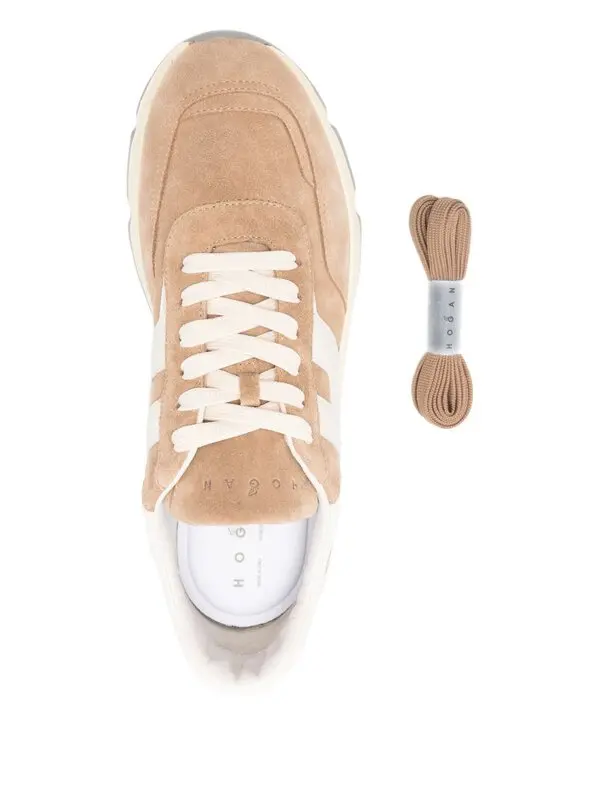 Hogan Hyperlight Leather Sneakers - Beige