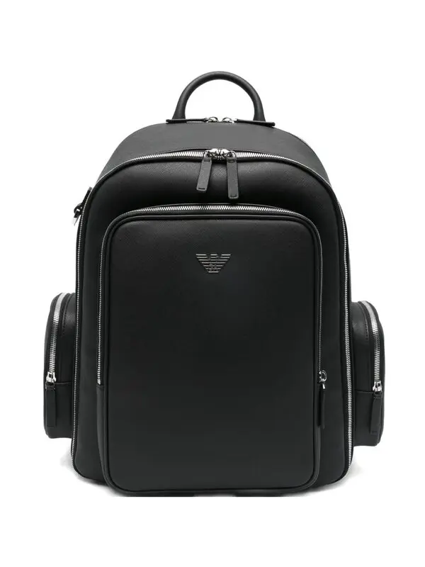 E.ARMANI EXCLUSIVE PRE Multi-pocket Backpack - Black