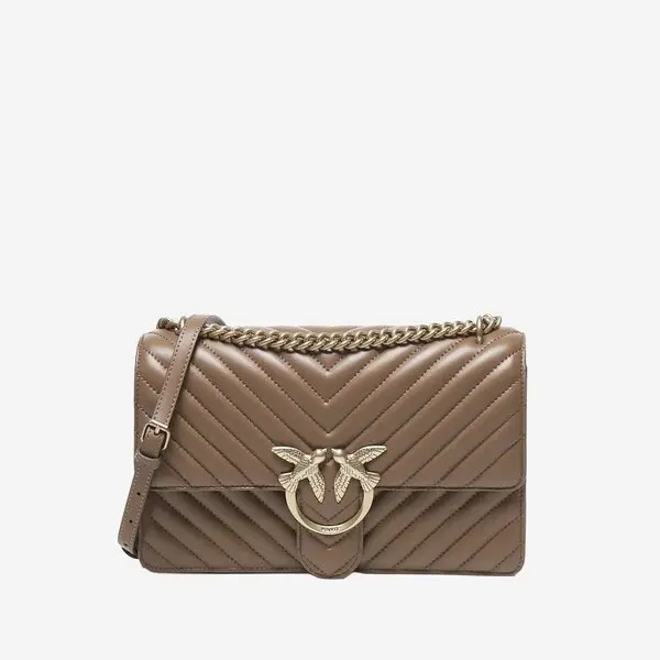 Pinko Love One Classic Shoulder Bag - Brown