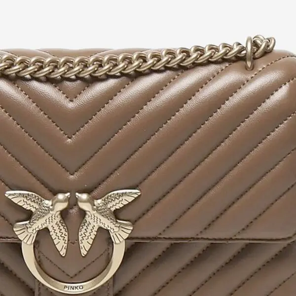 Pinko Love One Classic Shoulder Bag - Brown