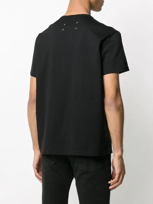 MAISON MARGIELA T Shirt - Black/white Embroidery