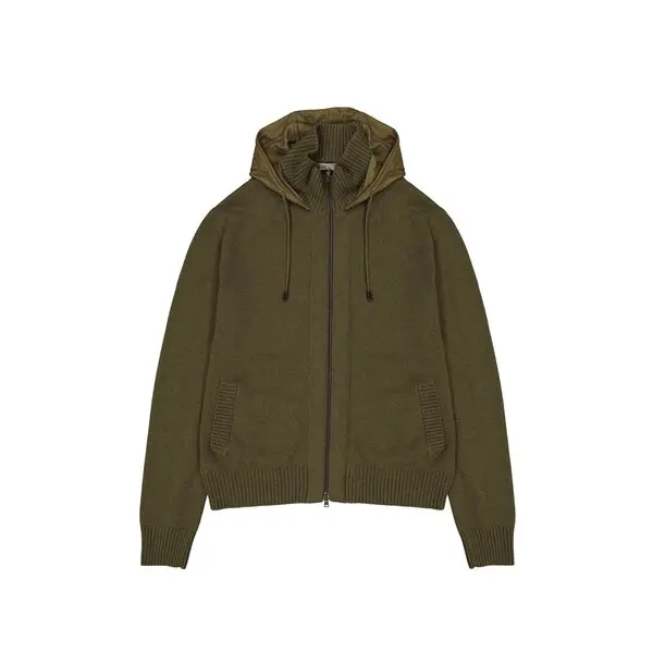 Herno Cashmere Zipped Sweater - Green