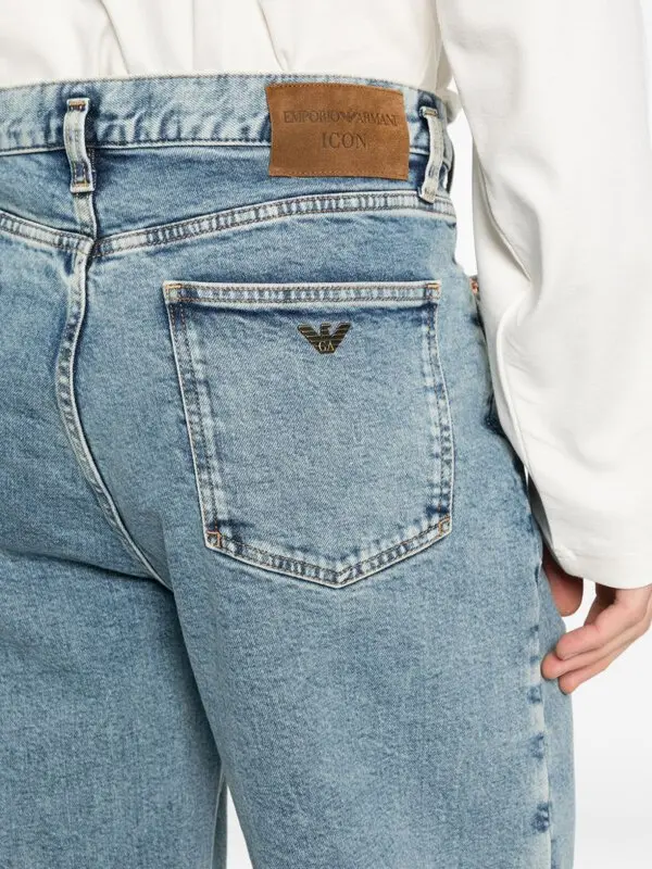 Emporio Armani Denim Cotton Straight Leg Jeans