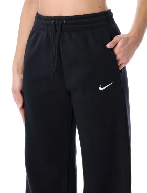 Nike Wide-leg Fleece Trousers - Black