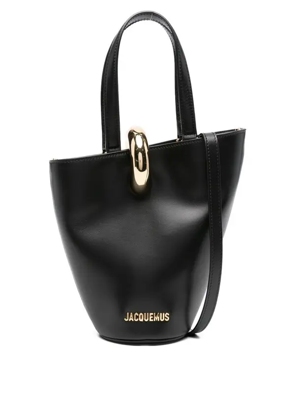 Jacquemus Le Petit Bambola Leather Bucket Bag - Black