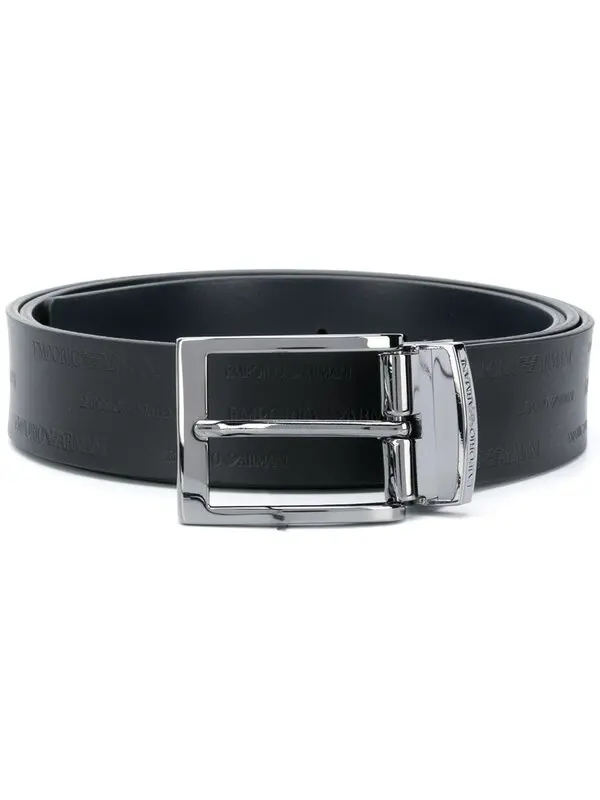 Emporio Armani Leather Belt - Blue
