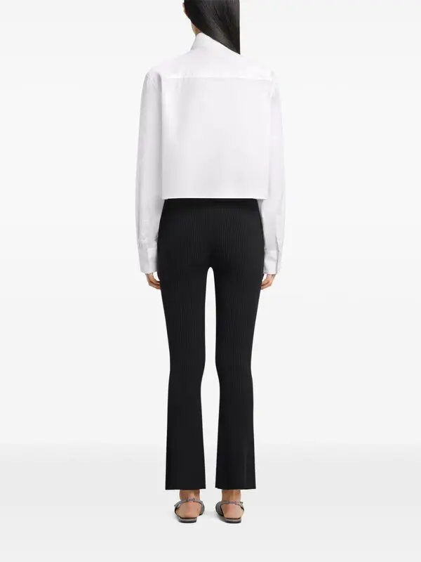 COURREGES Ribbed-knit Capri Pants