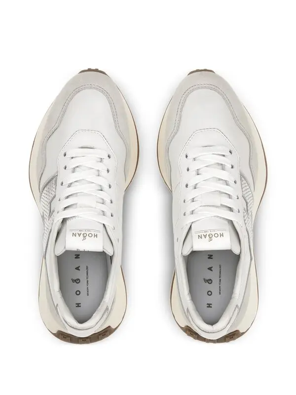 Hogan H641 Leather Sneakers - Silver