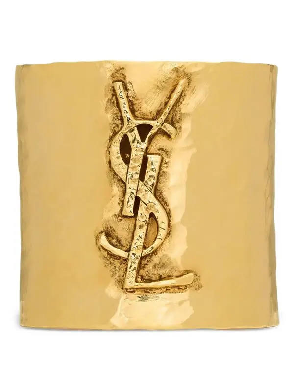 Saint Laurent Cassandre Cuff Bracelet - Golden