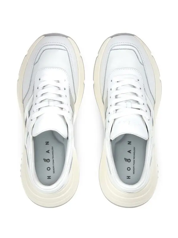 Hogan Hi Fi Leather Sneakers - Silver