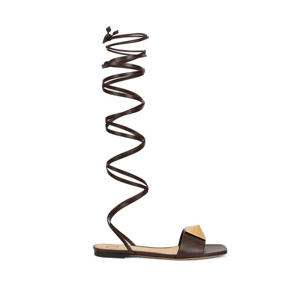 Valentino Garavani Leather Spiral Sandals