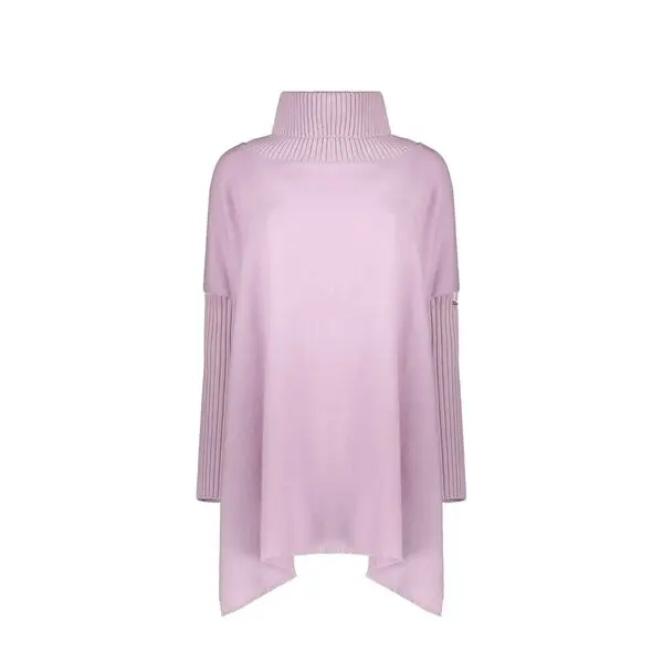 Herno High Collar Asymmetric Poncho