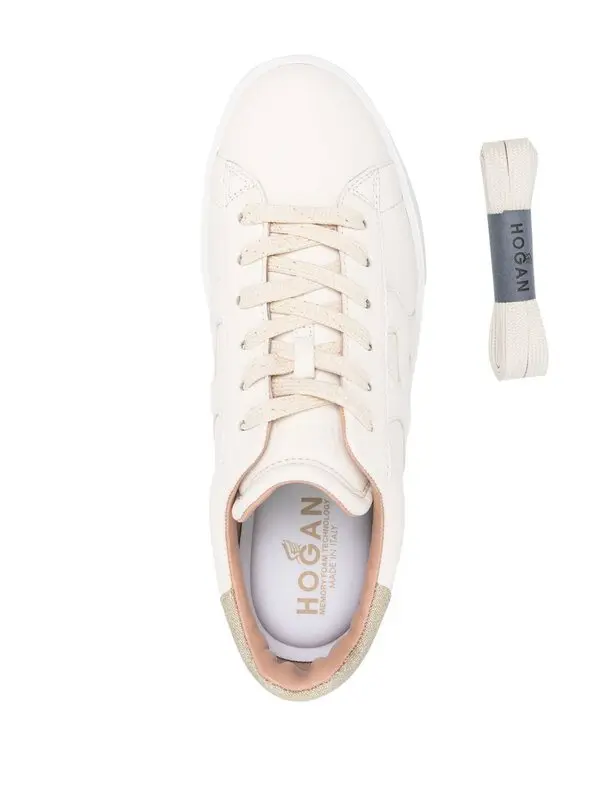 Hogan Rebel Leather Sneakers - Beige