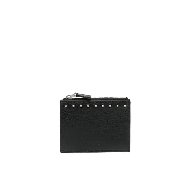 Valentino Garavani Leather Card Holder - Black