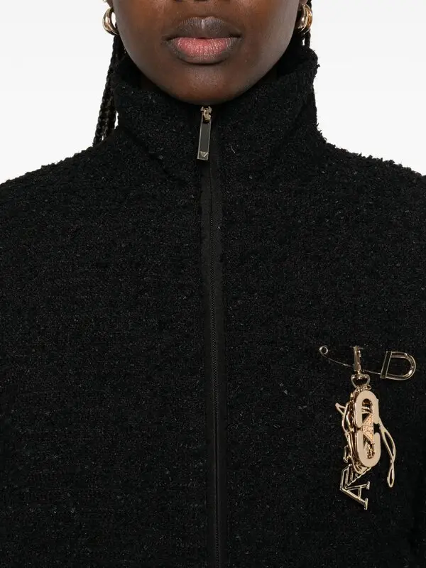 Emporio Armani Tweed Blouson Jacket - Black