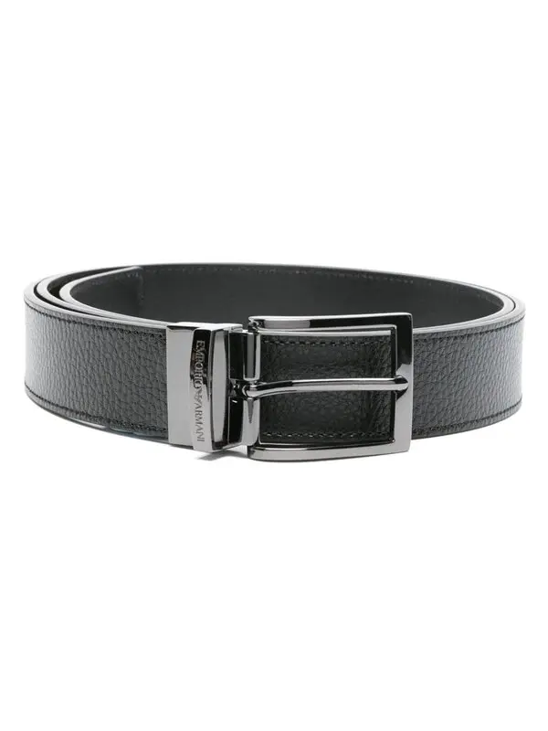 Emporio Armani Leather Belt - Black