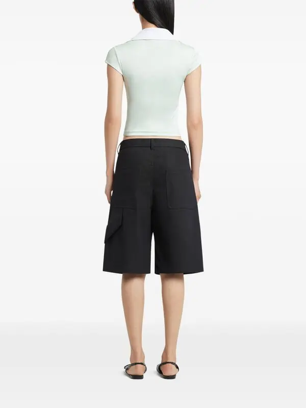 COURREGES Logo Cropped Polo Shirt - Clear Blue
