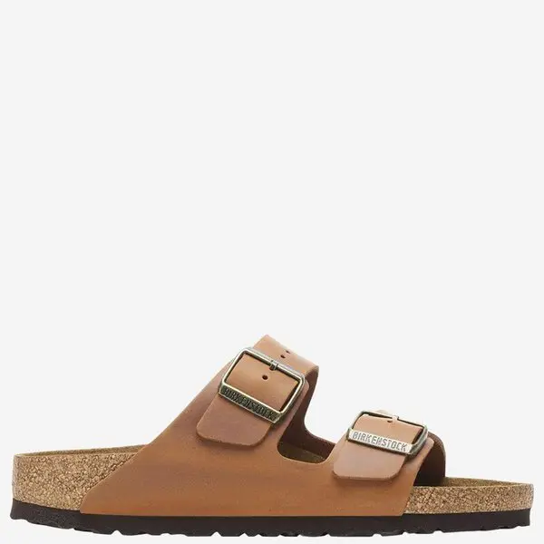 BIRKENSTOCK Arizona Oiled Leather Sandals - Brown
