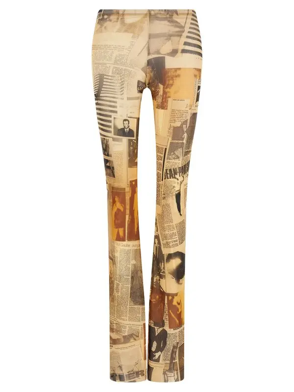 Jean Paul Gaultier The Journal Print Tulle Trousers - Multicolor