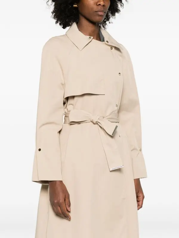 Emporio Armani Cotton-blend Trench Coat - Beige