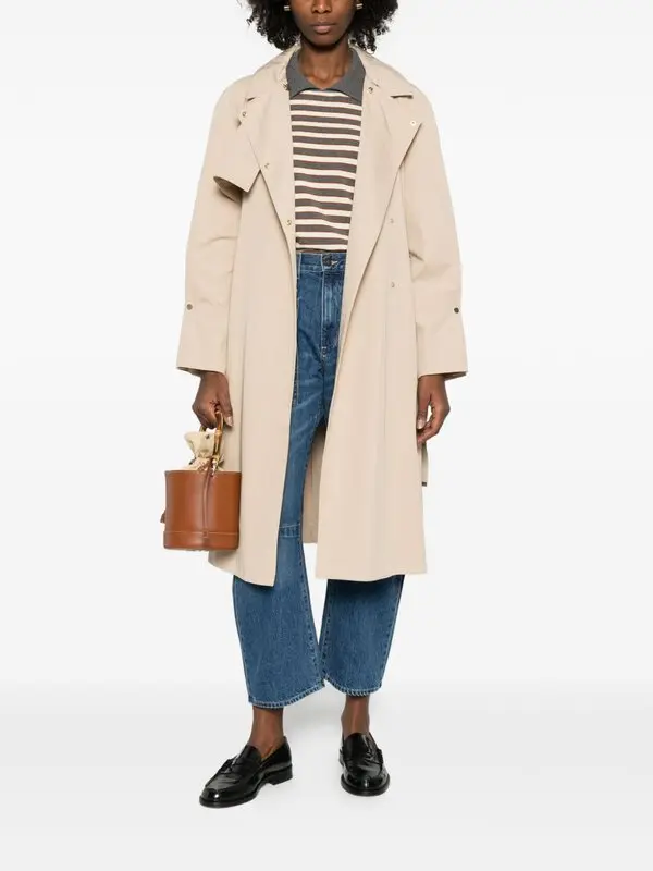 Emporio Armani Cotton-blend Trench Coat - Beige