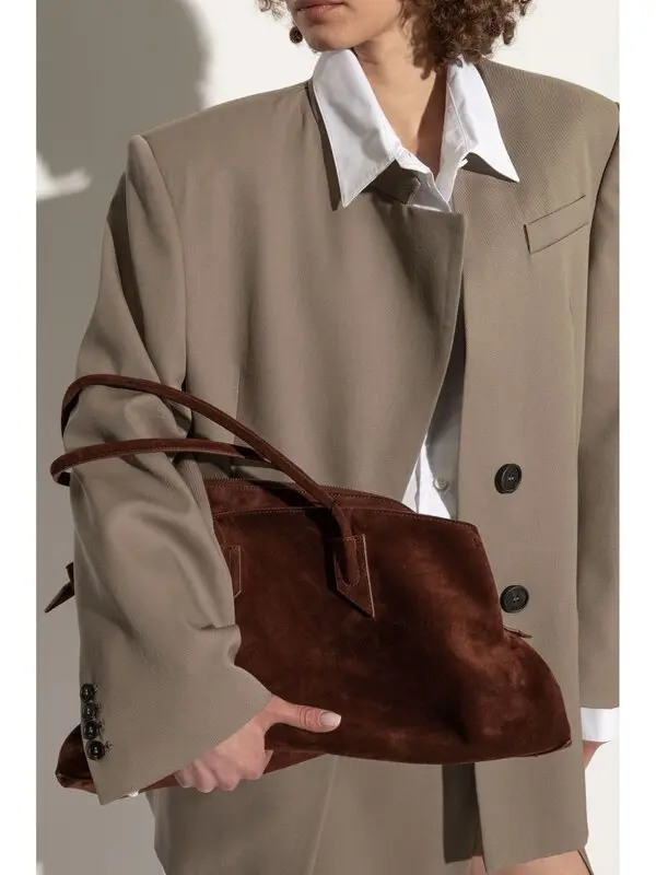 Attico La Passeggiata Leather Shoulder Bag - Brown