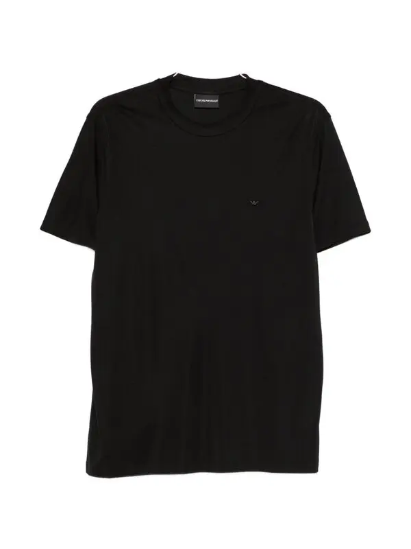 Emporio Armani Modal And Silk Blend T Shirt - Black