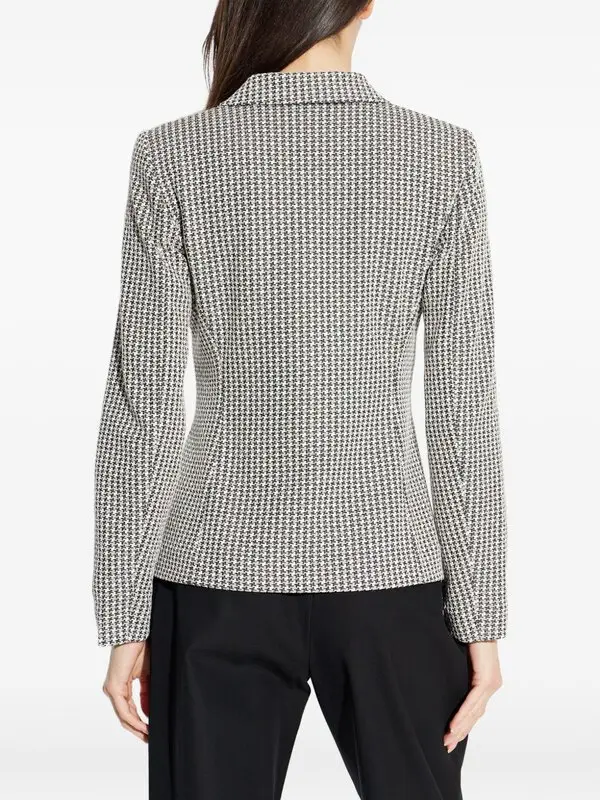 Emporio Armani Double-breasted Houndstooth Blazer - Beige
