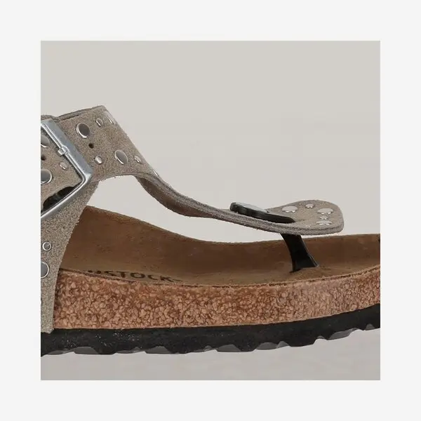 BIRKENSTOCK Gizeh Rivet Sandals - Beige