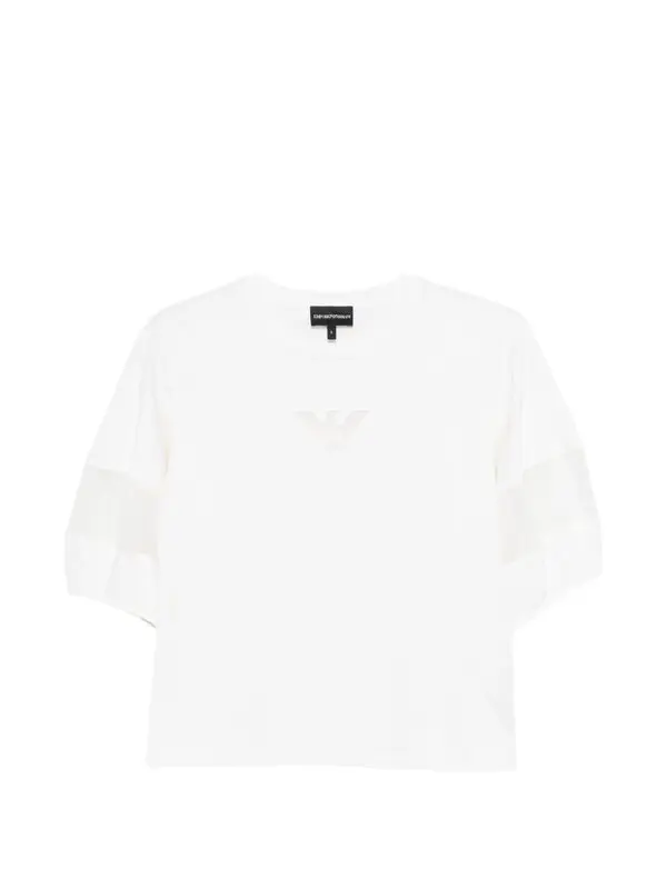Emporio Armani Cotton Crewneck Sweater - White