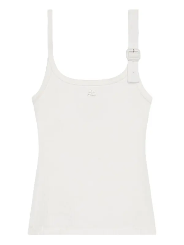 COURREGES Cotton Tank Top - White